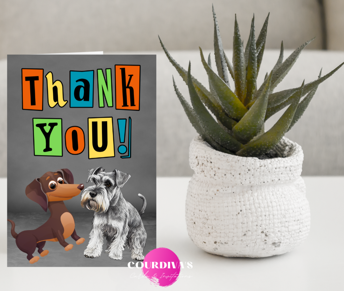 Pup Cards Thank You and Miss You – CourDiva's Cards and Invitations