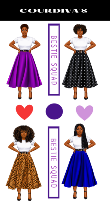 Bestie Crew II Sticker Sets – CourDiva's Cards and Invitations